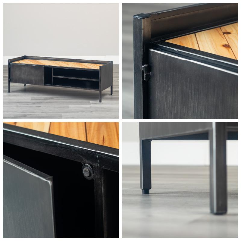 テレビ台 テレビボード 120cm 120TVボード トリニティ 天然木 アイアン ヴィンテージ 北欧 カフェ風 インテリア ローテーブル リビング シンプル モダン 木製 ...