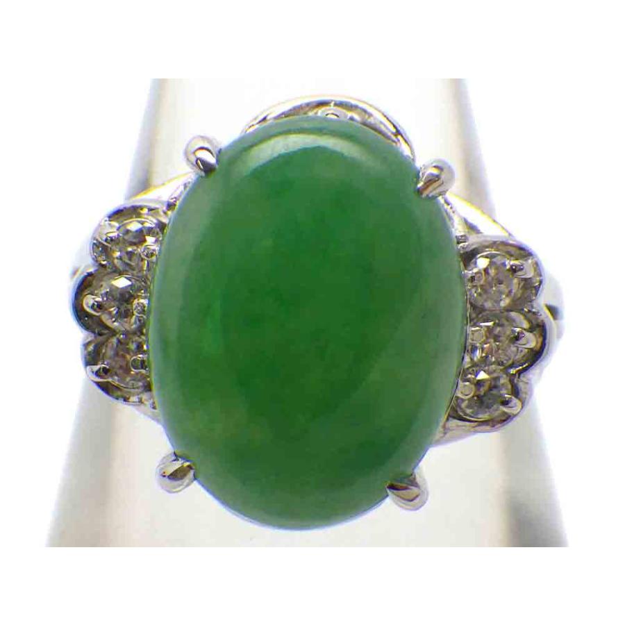 翡翠 ダイヤモンドリング Pt900 6.73g 10号 GRJソーティング Jewelry Jade5.13ct Dia0.14ct Ring : es260624010 : ディスカウント ...