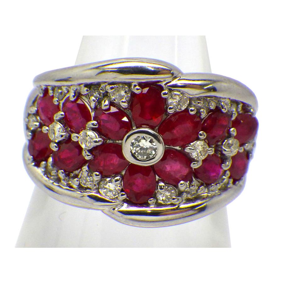 ルビー ダイヤモンドリング K18WG 7.6g 11号 カード鑑別付 Jewelry Ruby2.00ct Dia0.30ct Ring : hs250125003 : ディスカウント ...