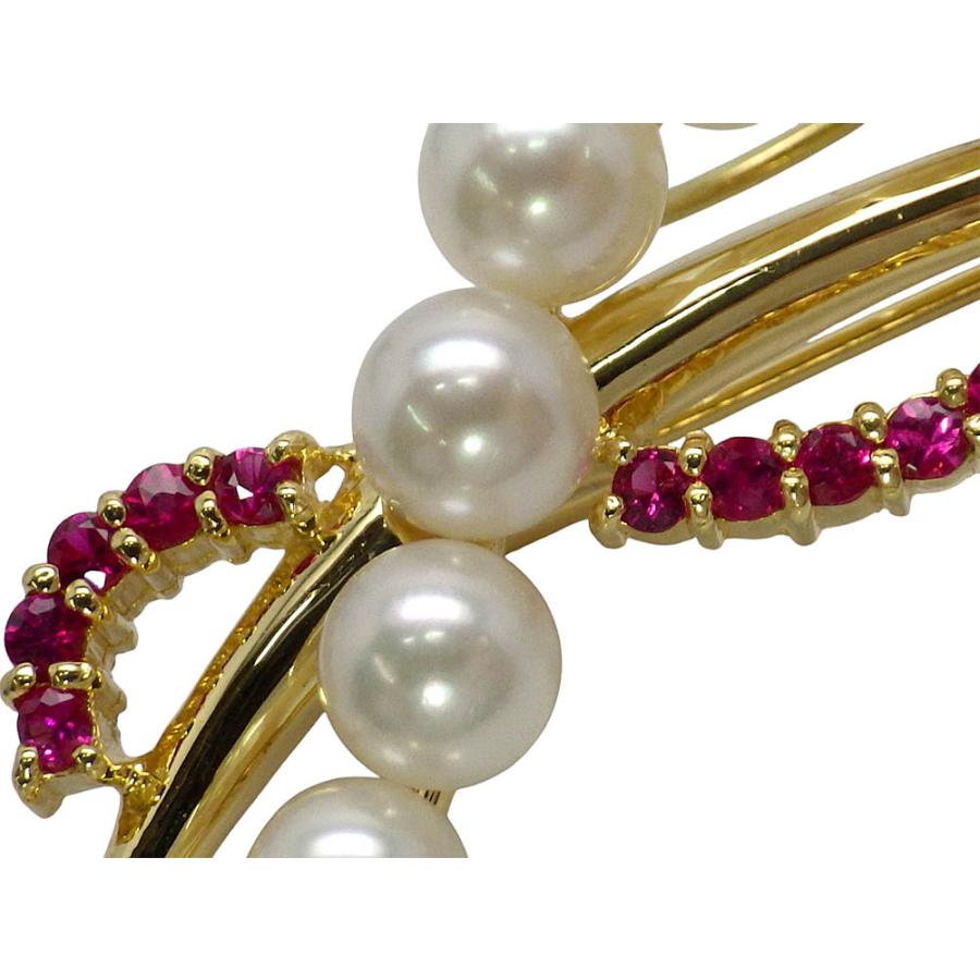 ブローチ K18 アコヤパール4.5-6.4mm ルビー1.03ct 13.7g カード鑑別付 : hs250125004 : ディスカウントショップ さかえ - 通販 - Yahoo!ショッピング