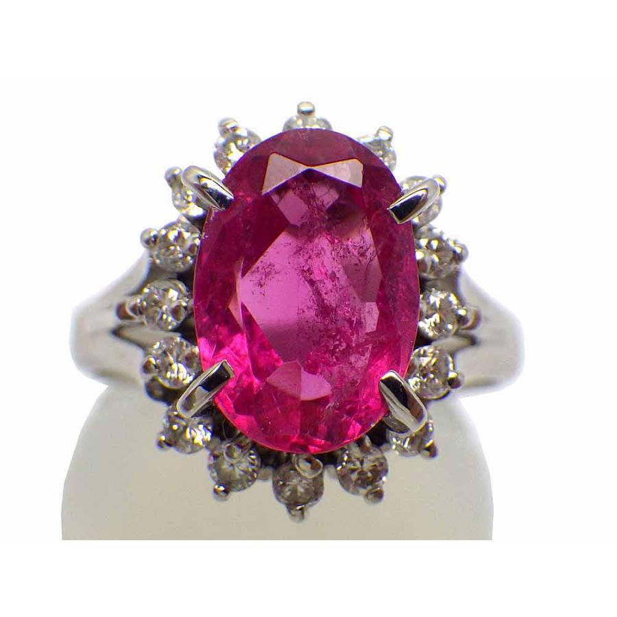 ルベライト ダイヤモンドリング Pt900 7.4g 12号 中宝ソーティング付き Jewelry Rubellite2.64ct Dia0.32ct Ring : hs261223015 ...