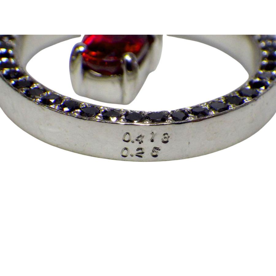 ルビー ブラックダイヤモンドネックレス K18WG 4.04g 45cm Jewelry Ruby0.413ct BlackDia0.25ct Necklace : ディスカウントショップ ...