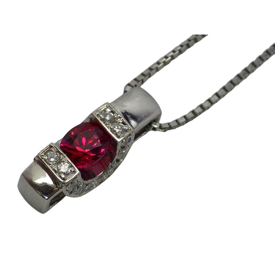 ルビー ダイヤモンドネックレス Pt900/850 7.34g 46cm Jewelry Ruby0.52ct Dia0.17ct Necklace : ディスカウントショップ さかえ ...