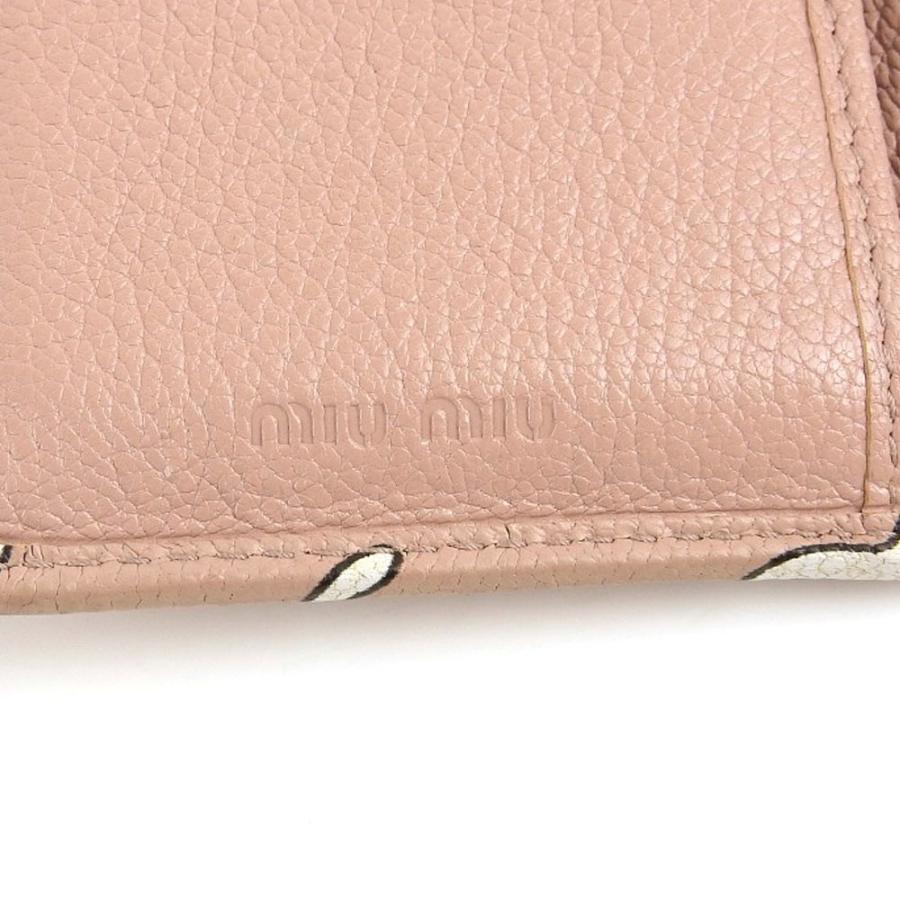 miu ミュウミュウ MIUMIU 猫柄 ネコ キャット ホック付 三つ折り miu ミュウミュウ MIUMIU 猫柄 ネコ キャット ホック付 三つ折り