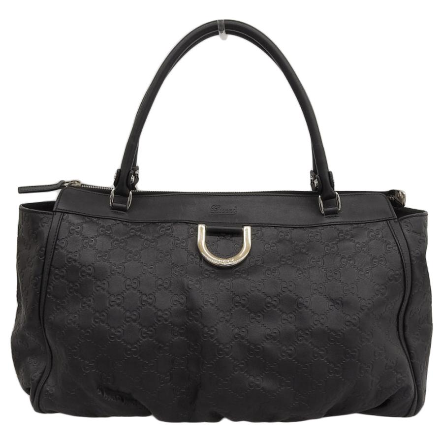 GUCCI グッチ グッチシマ ボストンバッグ ロゴ ハンドバッグ 190248 204991 バッグ レザー ブラック 黒 本物保証 希少 ...