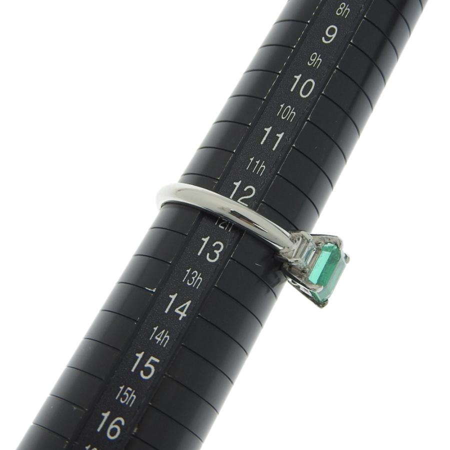 リング プラチナ Pt900 エメラルド 1.06ct 1ct up 1カラット以上 メレダイヤ 0.23ct ノーブランド No brand 本物保証 鑑付 新品同様 ...