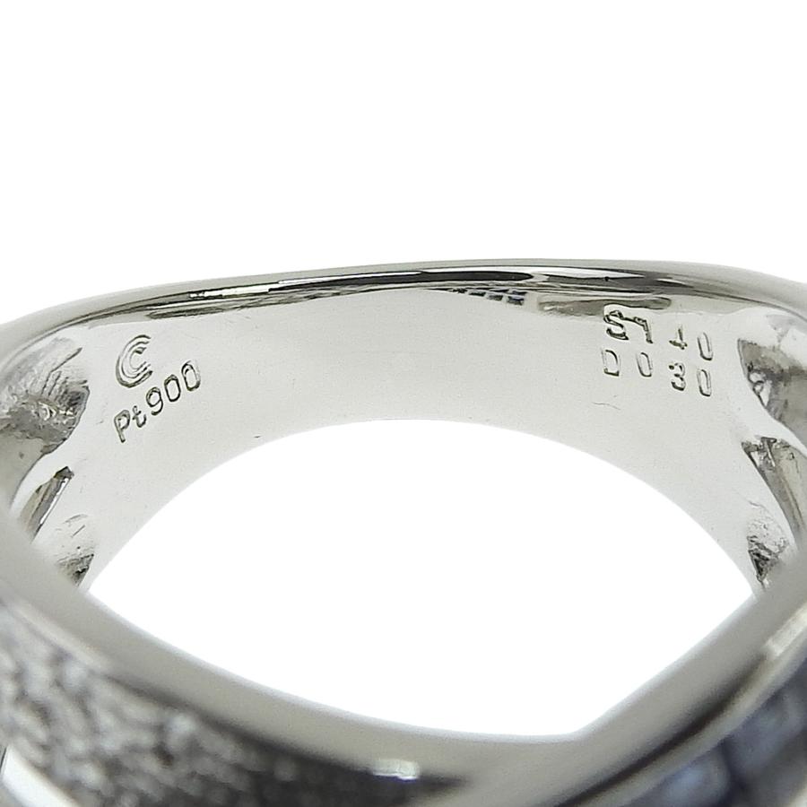 リング 約9.3g Pt900 メレブルーサファイア 1.40ct メレダイヤ 0.30ct 約12.5号 天然コランダム ノーブランド 本物保証 鑑付 新品同様 : 高島屋質店 - 通販 ...