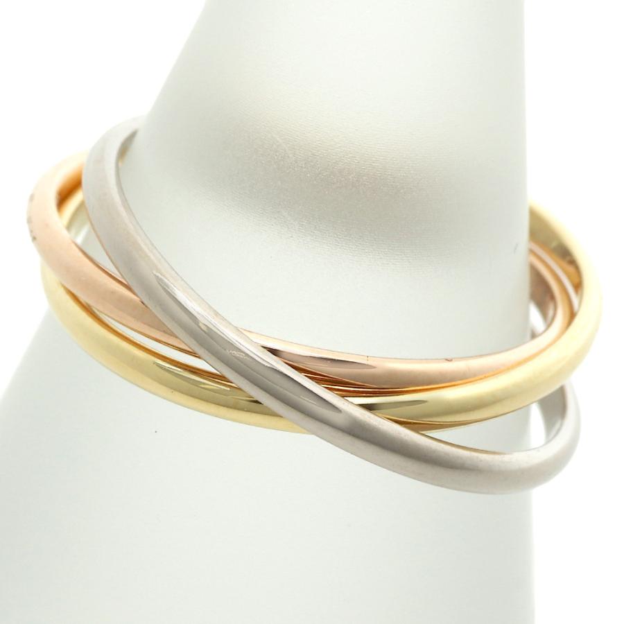 TRINITY（Cartier） カルティエ CARTIER トリニティリング 指輪 K18YG K18WG K18PG スリーカラーゴールド #48 8号 本物保証 保付 新品同様 ...