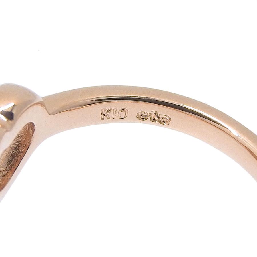 エテ ete ハート リング 指輪 K10PG ピンクゴールド 無色石 13号 かわいい シンプル 本物保証 新品同様 : 高島屋質店 - 通販 - Yahoo!ショッピング