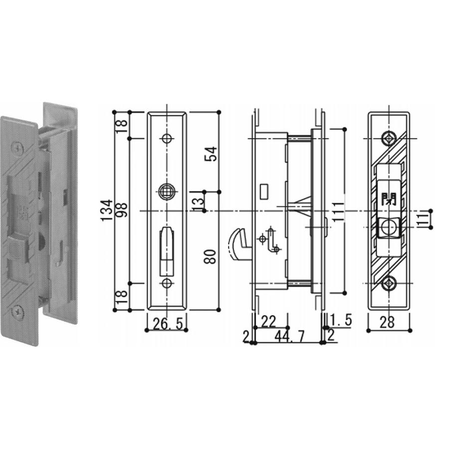 YKK AP ドア 引き戸 鍵交換 自分で 純正品 店舗引戸用 召合せ内締り錠（刻印392K-5）HHJ0434 : Shop TOS - 通販 - Yahoo!ショッピング