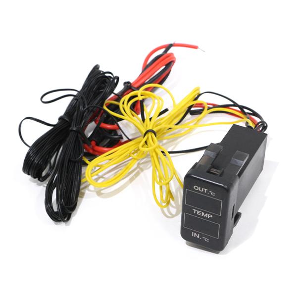 ю 車内の温度管理に！ ダイハツ タント L350/360S LED ダブルサーモメーター スイッチホール パネル トヨタBタイプ 車内 ...