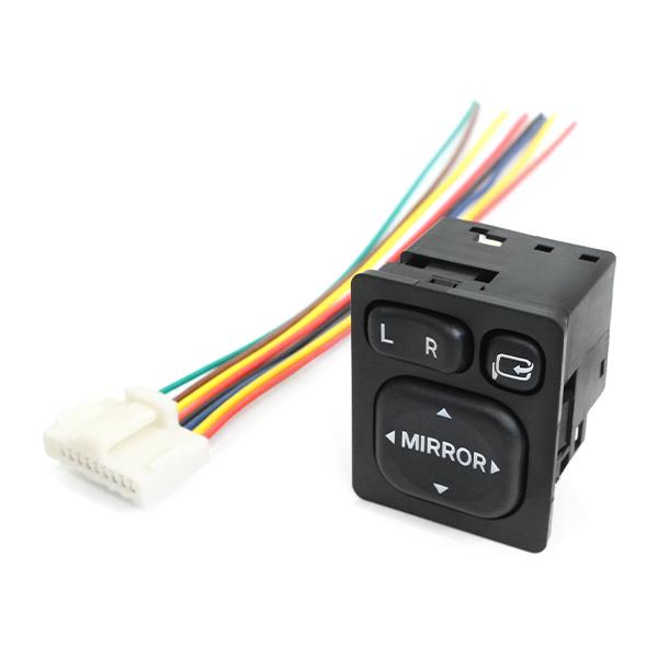 ю 【定形外】 トヨタ カローラ L4系 2004〜 ドアミラースイッチ 配線付き 1個 電動格納 [参考純正品番: 84872-52040/ ...