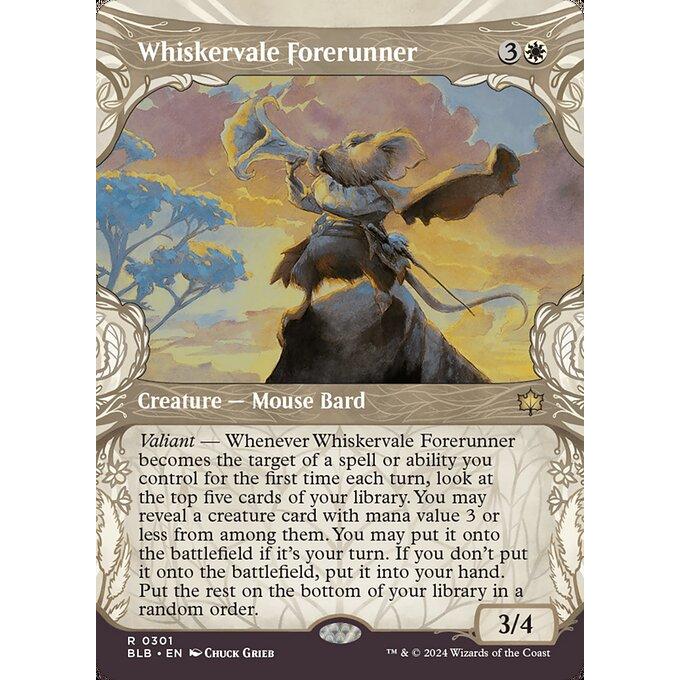 MTG 白/英語版 (301)《髭谷の先駆け/Whiskervale Forerunner》 ショーケース ブルームバロウ BLB 白R ...