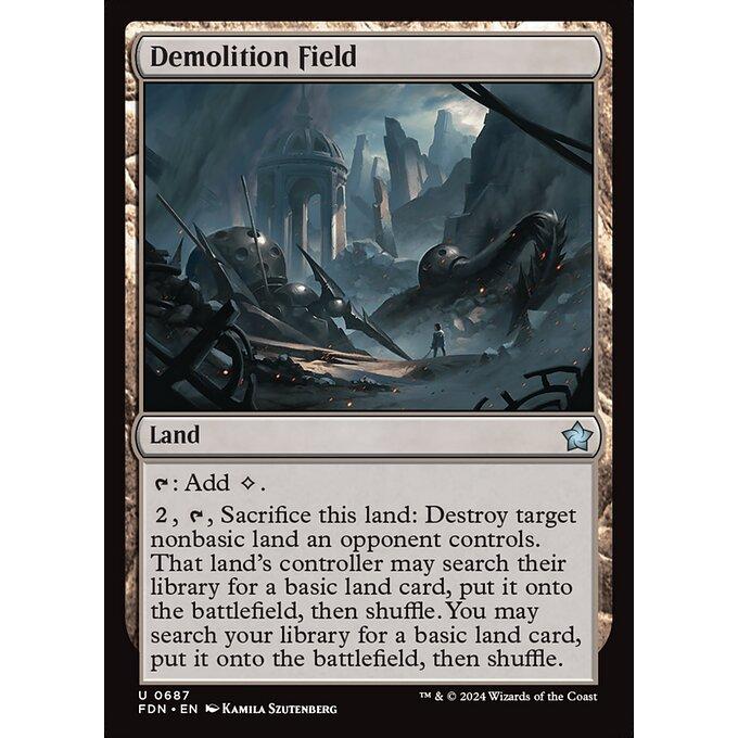 MTG 土地/英語版 (687)《解体爆破場/Demolition Field》ファウンデーションズ FDN 土地U : ツクモヤ ヤフー店 ...