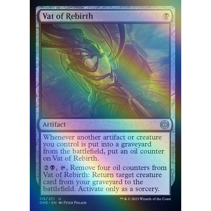MTG 黒/英語版 《再誕槽/Vat of Rebirth》★FOIL★ ファイレクシア：完全なる統一 ONE :ONEENF113:ツクモヤ ...