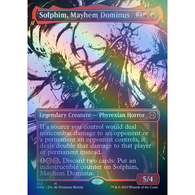 MTG 赤/英語版 《擾乱のドミヌス、ソルフィム/Solphim, Mayhem Dominus》★ショーケースFOIL★ ファイレクシア ...