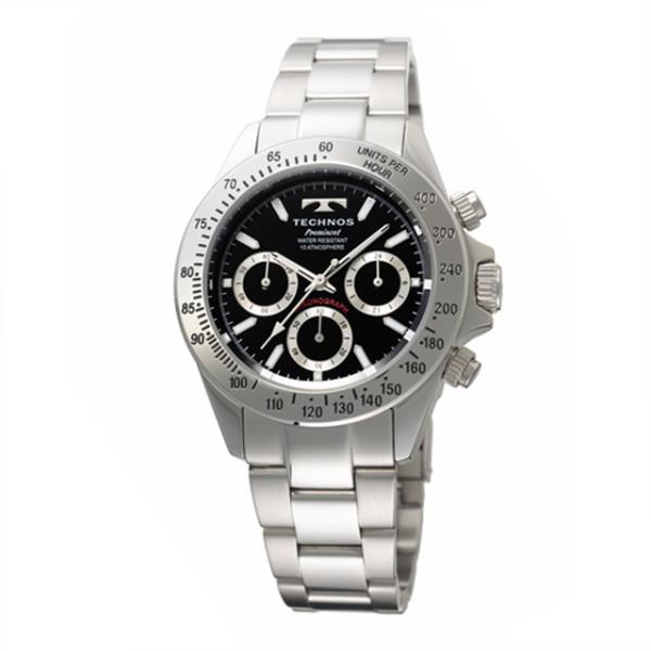TECHNOS（時計） テクノス 国内正規品 TECHNOS DTクロノグラフ ブラックダイアル TP0403SB ステンレス メンズ : proshopb1 - 通販 - Yahoo!ショッピング