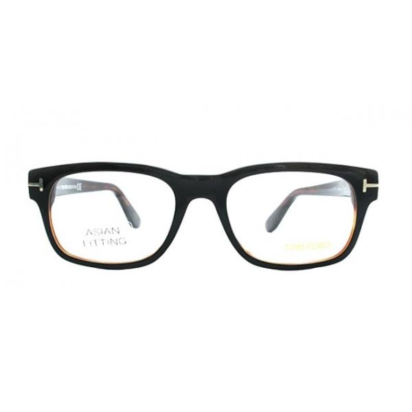 TOM FORD EYEWEAR トムフォード スクウェア ブラック＆ブラウン TF5432-F-005-52 アジアンフィット メンズ ...