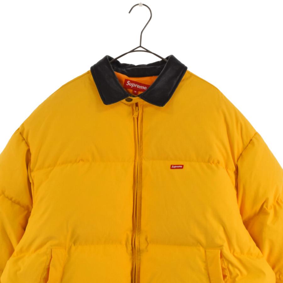 Supreme SUPREME シュプリーム 19AW Leather collar puffy Jacket レザーカラーパフィージャケット ...