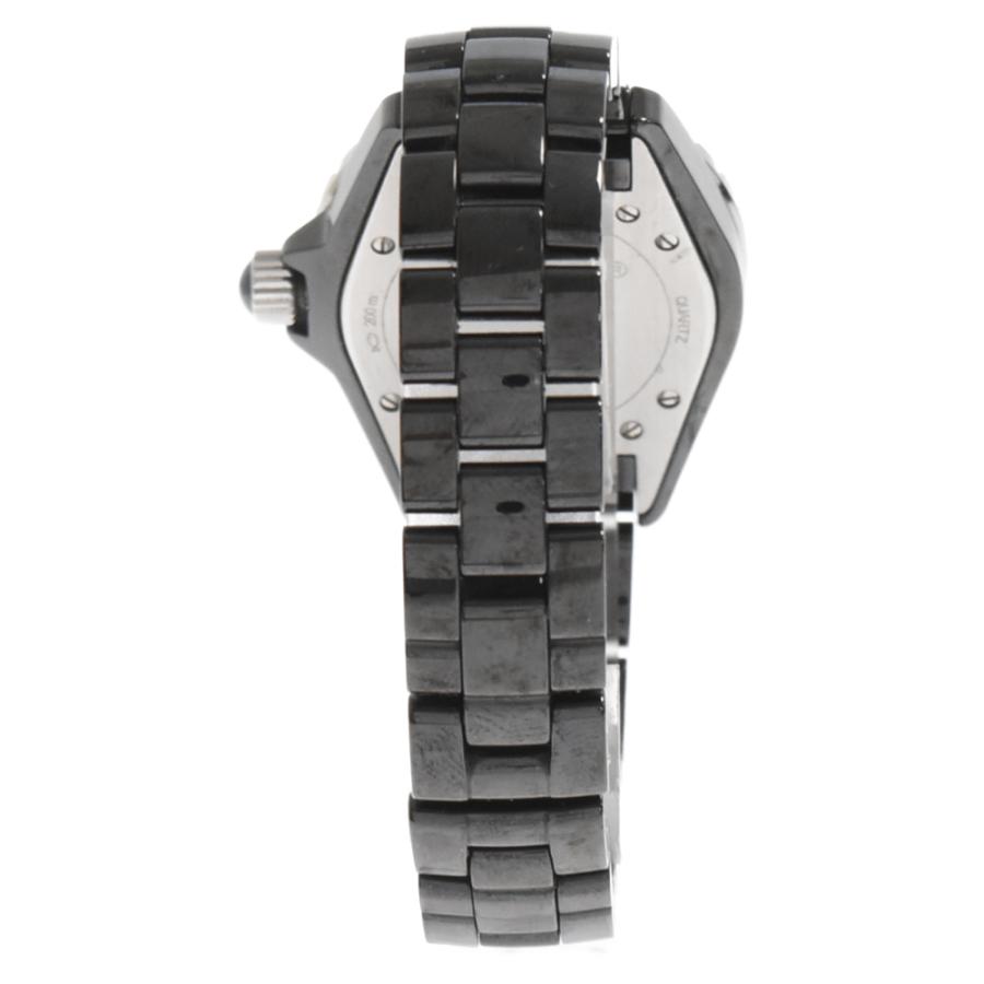 CHANEL シャネル J12 33MM H2122 セラミック センターダイヤ パヴェ 12Pダイヤモンド レディース 腕時計 ブラック ...