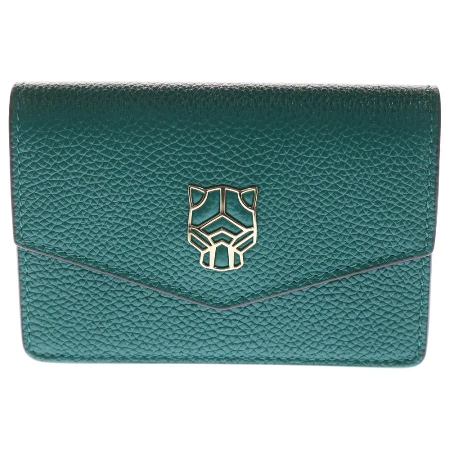 Cartier（カルティエ） パンテール ドゥ ジップ付ビジネスカード ホルダー カードケース 名刺入れ パスケース ミニ財布 コインケース ...
