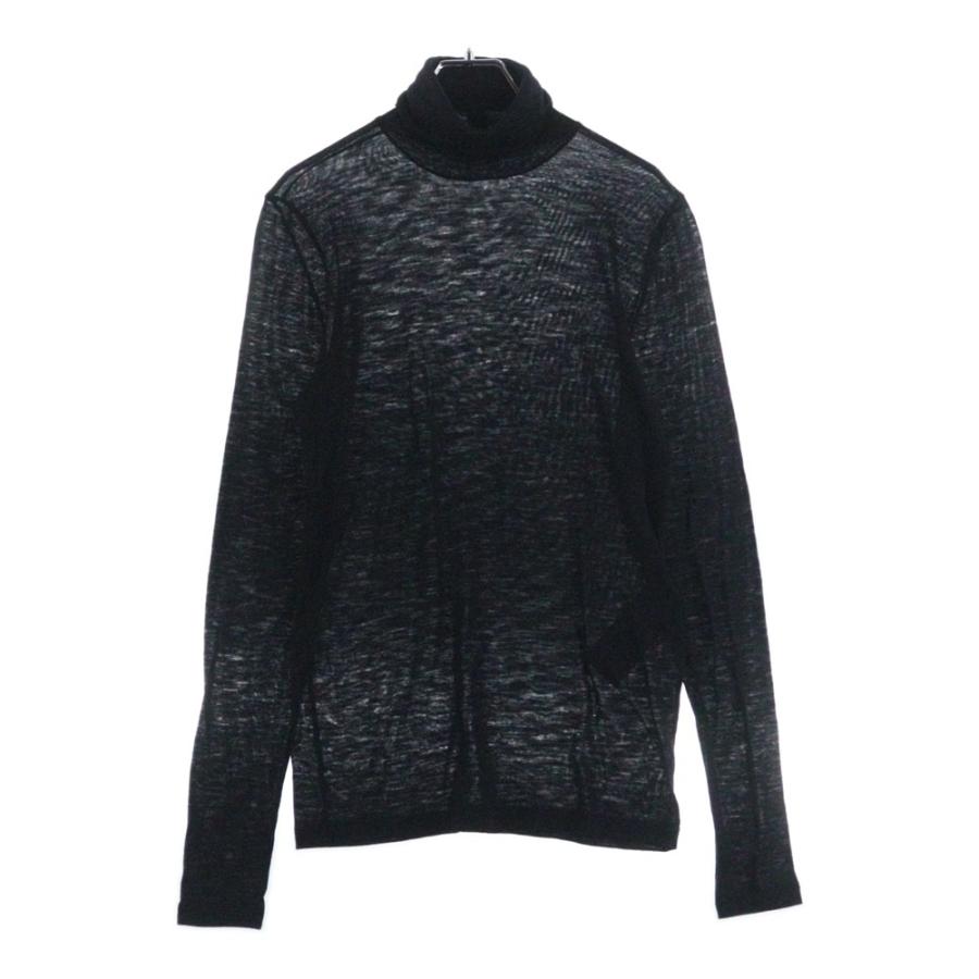 SAINT LAURENT PARIS サンローランパリ YSL刺繍 ウールハイネックニット ブラック 752475 Y37LB ...