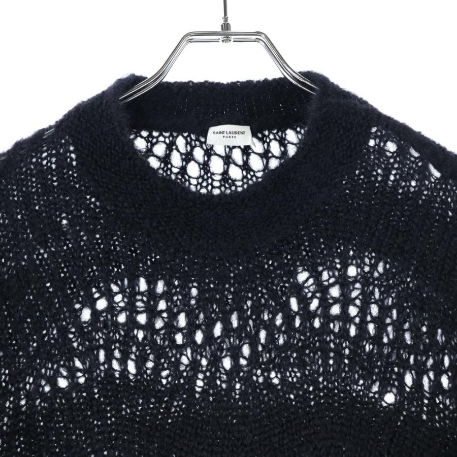 SAINT LAURENT PARIS サンローランパリ ラダーモヘア クルーネック
