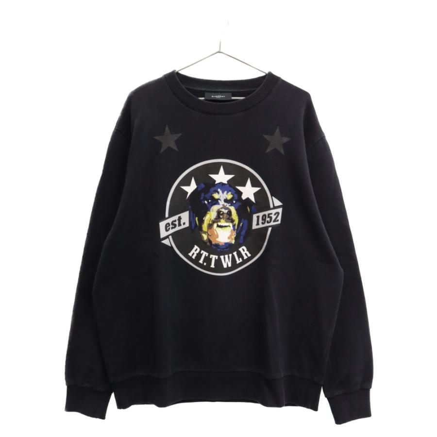 GIVENCHY（ジバンシィ） RT.TWLR ロットワイラー クルーネック スウェット トレーナー ブラック11F 7084 704 : BRING Yahoo!ショップ - 通販 ...