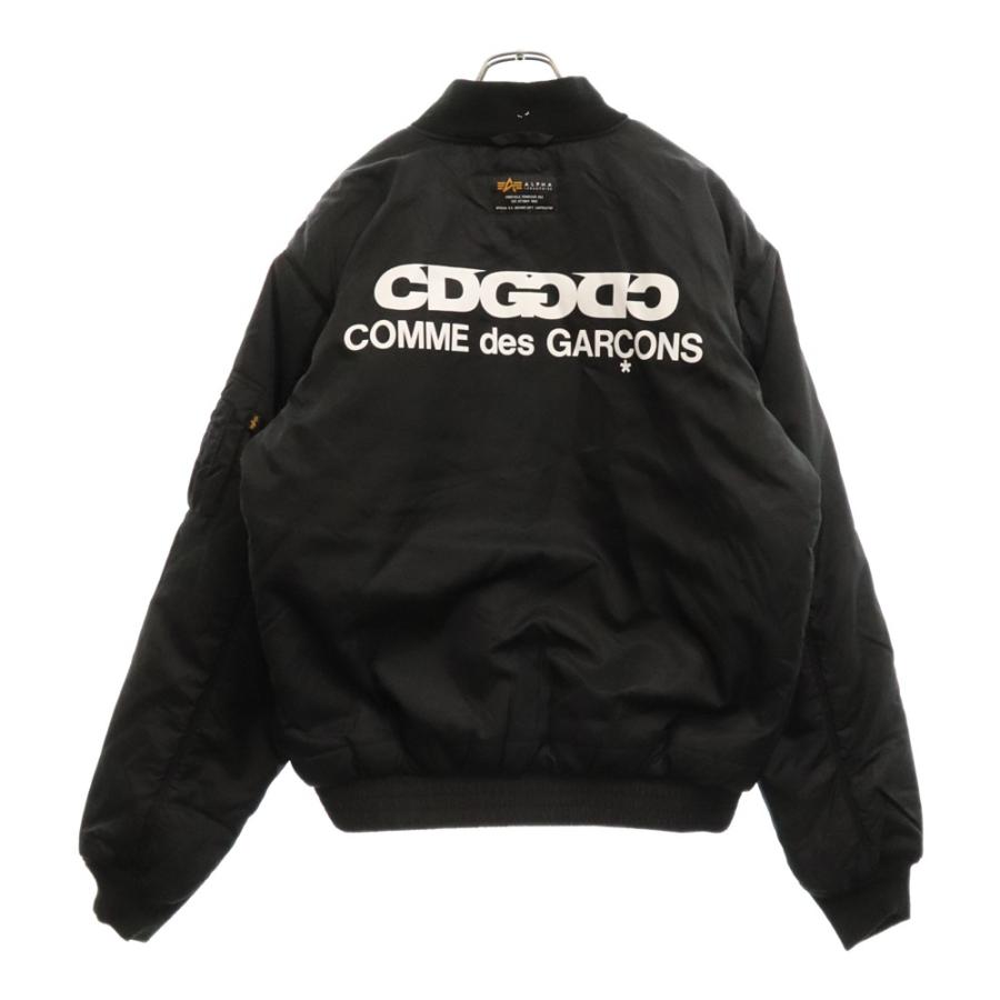 CDG シーディージー ×ALPHA INDUSTRIES MA-1 SZ-J033 アルファ バックロゴプリントリバーシブルボンバージャケット ブラック : BRING Yahoo!ショップ ...
