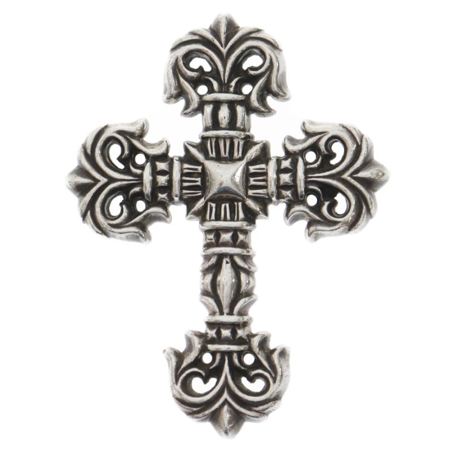 CHROME HEARTS クロムハーツ FILIG/CROSS-SML フィリグリークロス スモール ネックレストップ シルバー ...