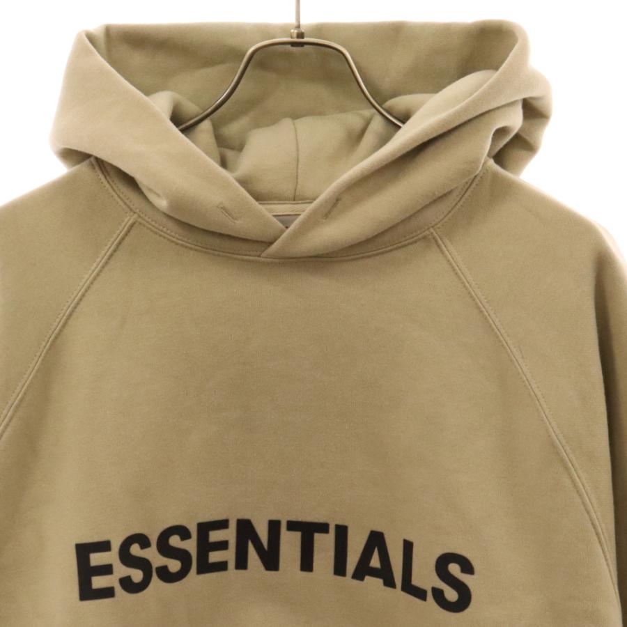 FOG ESSENTIALS Essentials フィアオブゴッド エッセンシャル FRONT LOGO HOODIE フロントラバーロゴプルオーバーパーカー フーディー カーキ ...