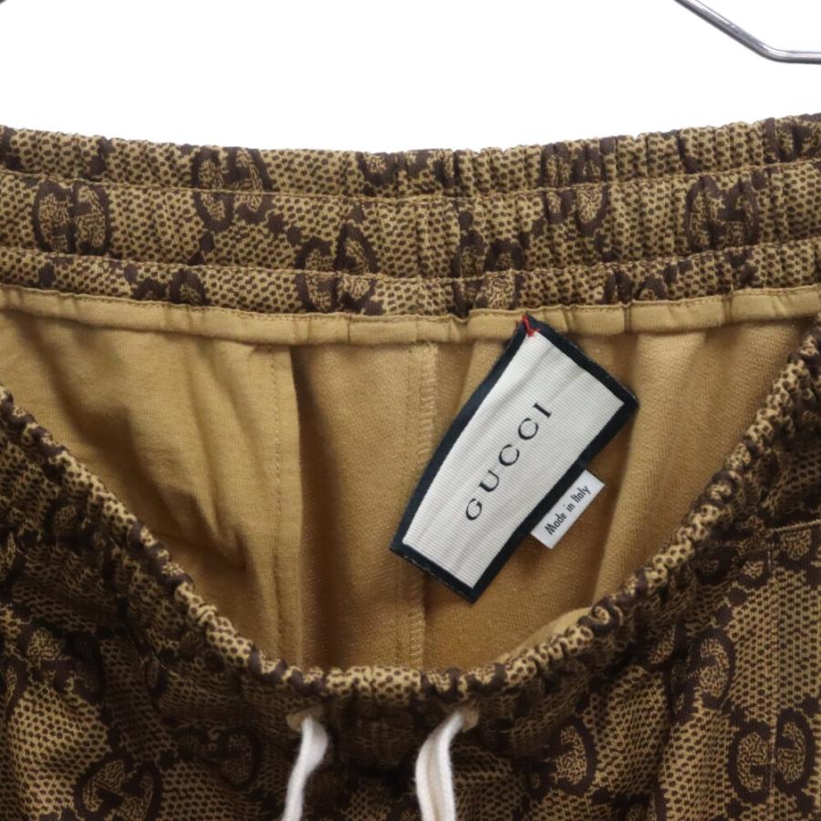 GUCCI グッチ 19SS Monogram Track Pants モノグラム サイドライン トラックパンツ 裾ジップ ブラウン ...