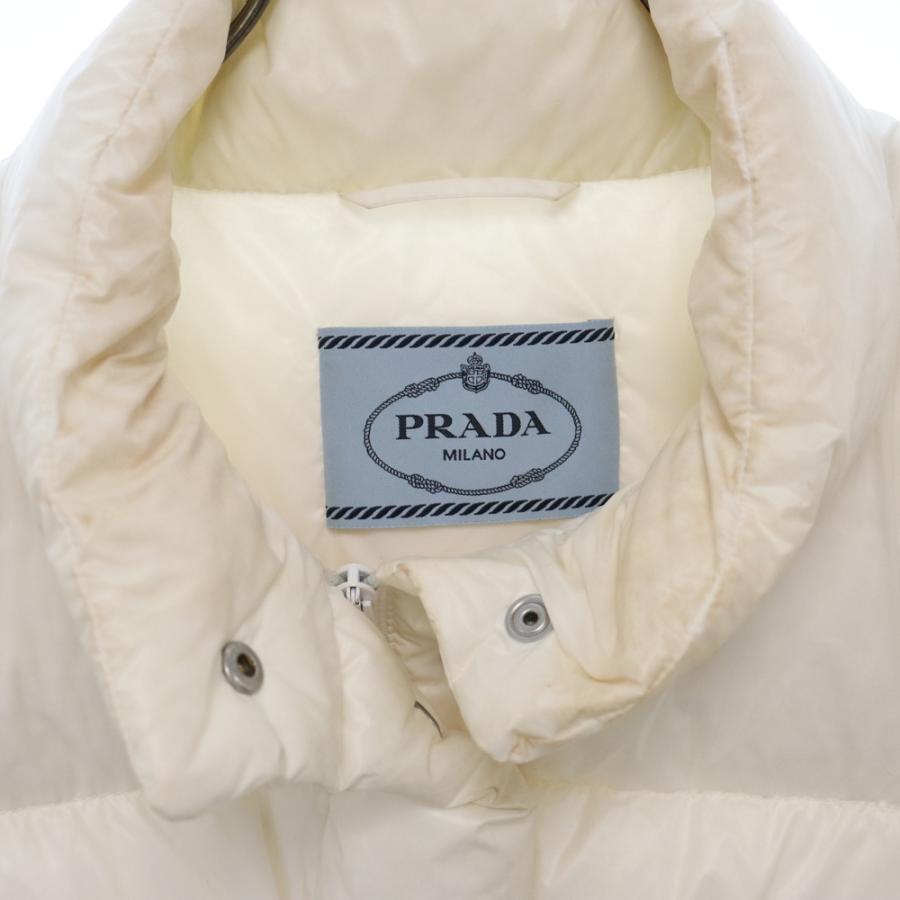 PRADA（プラダ） リナイロン クロップド コンバーチブル ショートダウンジャケット トライアングルロゴ プレート レディース 291805 ...
