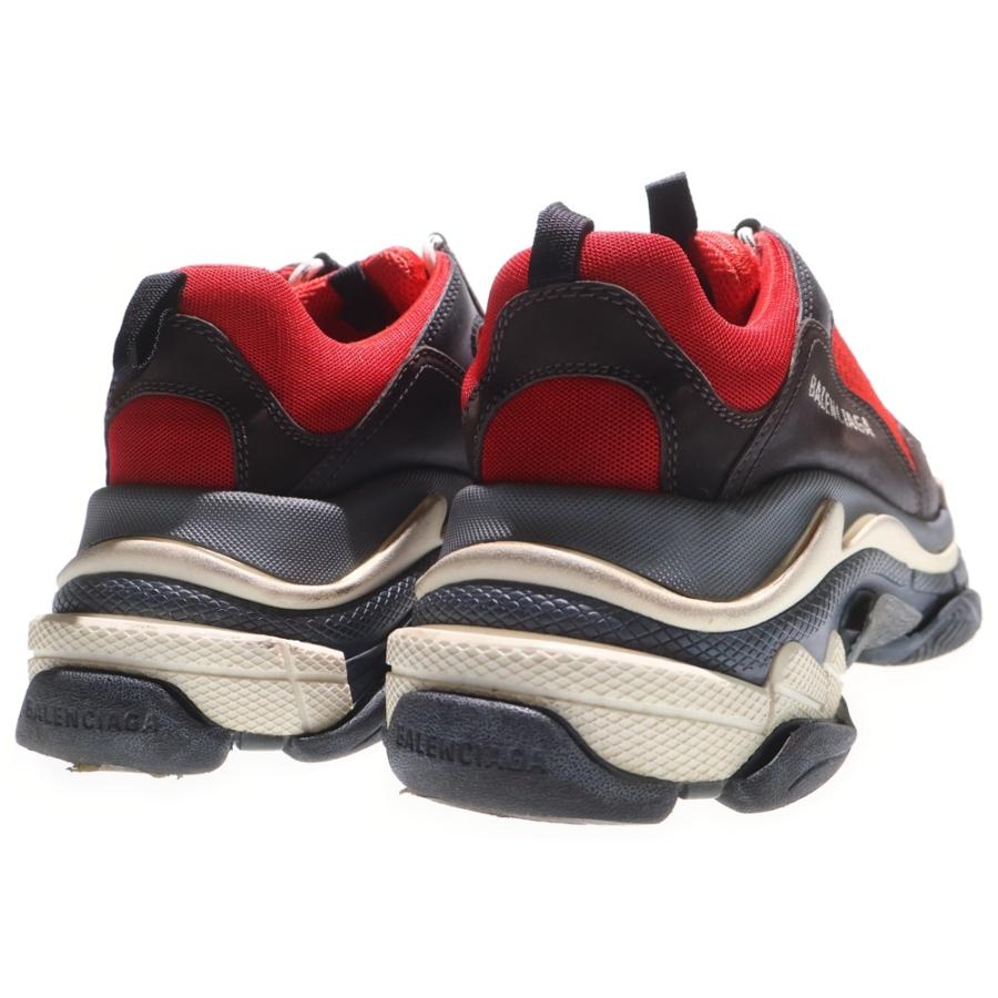 BALENCIAGA（バレンシアガ） TRIPLE S 516440 トリプルエス レースアップローカットスニーカー レッド/ブラック ...