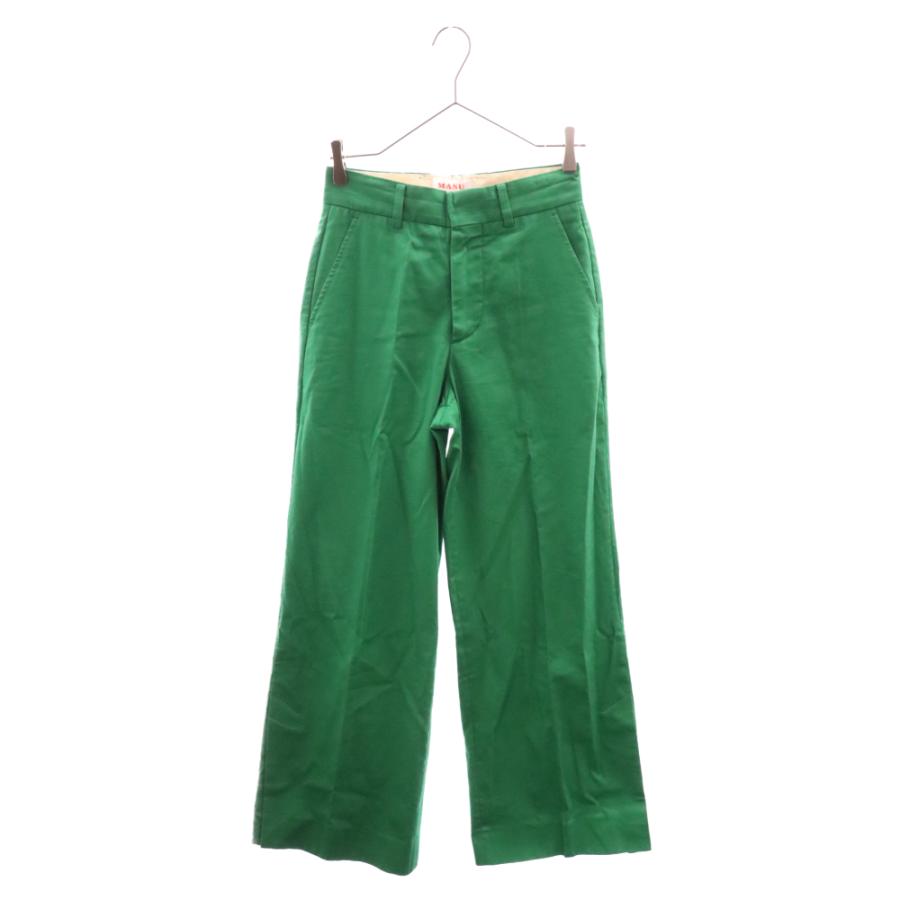 MASU エムエーエスユー 22SS COTTON WIDE TROUSERS コットンワイドトラウザーズ グリーン MSSS-PT1322 : 1724g240081 : BRING ...