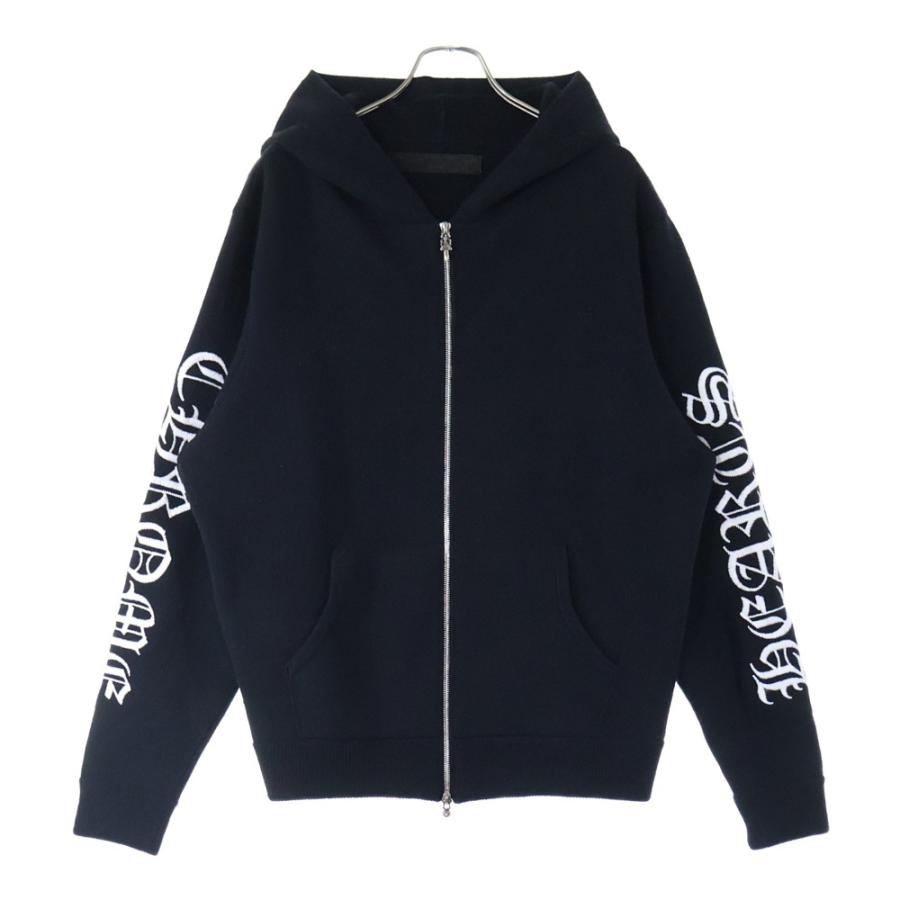 CHROME HEARTS（クロムハーツ） U LIFE SENTENCE 袖ロゴ刺繍カシミヤ