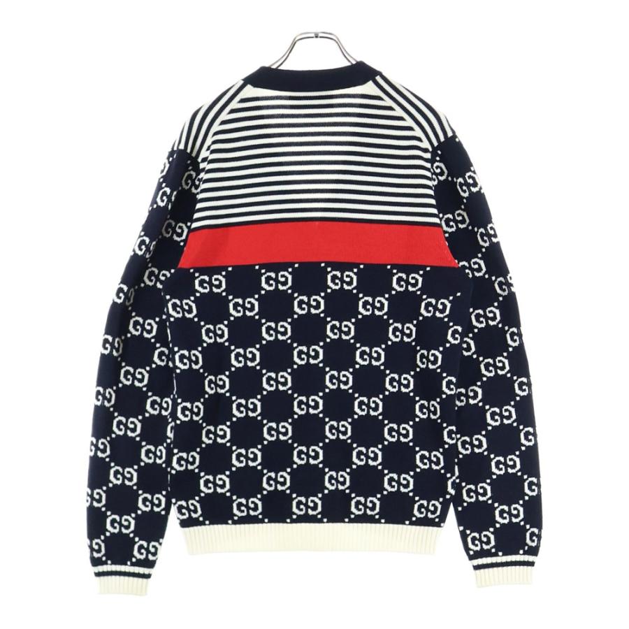 GUCCI グッチ Classic GG Logo Stitching Wool Knitted Cardigan GGロゴ総柄 ウール ...