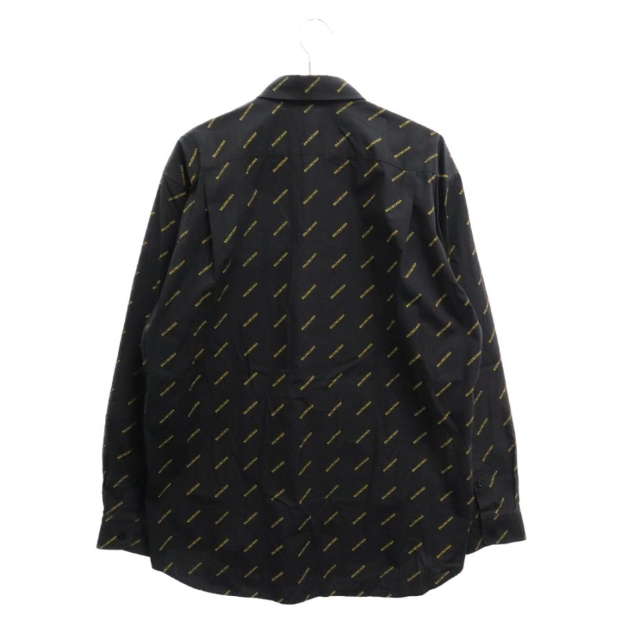 BALENCIAGA バレンシアガ ロゴ総柄プリント 長袖シャツ 534333 TBL96 ブラック : BRING Yahoo!ショップ ...