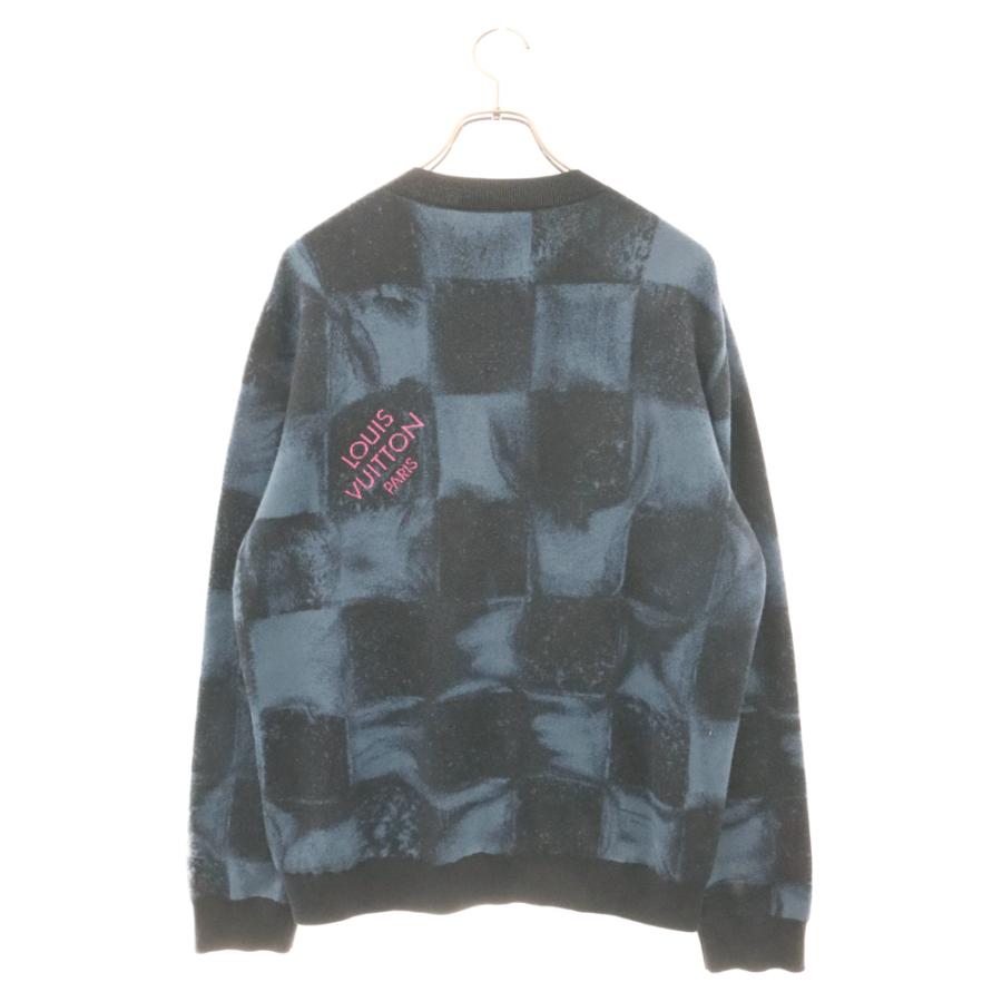 LOUIS VUITTON ルイヴィトン 21AW Dummy Salt Crew Neck Sweatshirt ダミエソルトクルーネックスウェット RM212M ET6 HLN14W ...