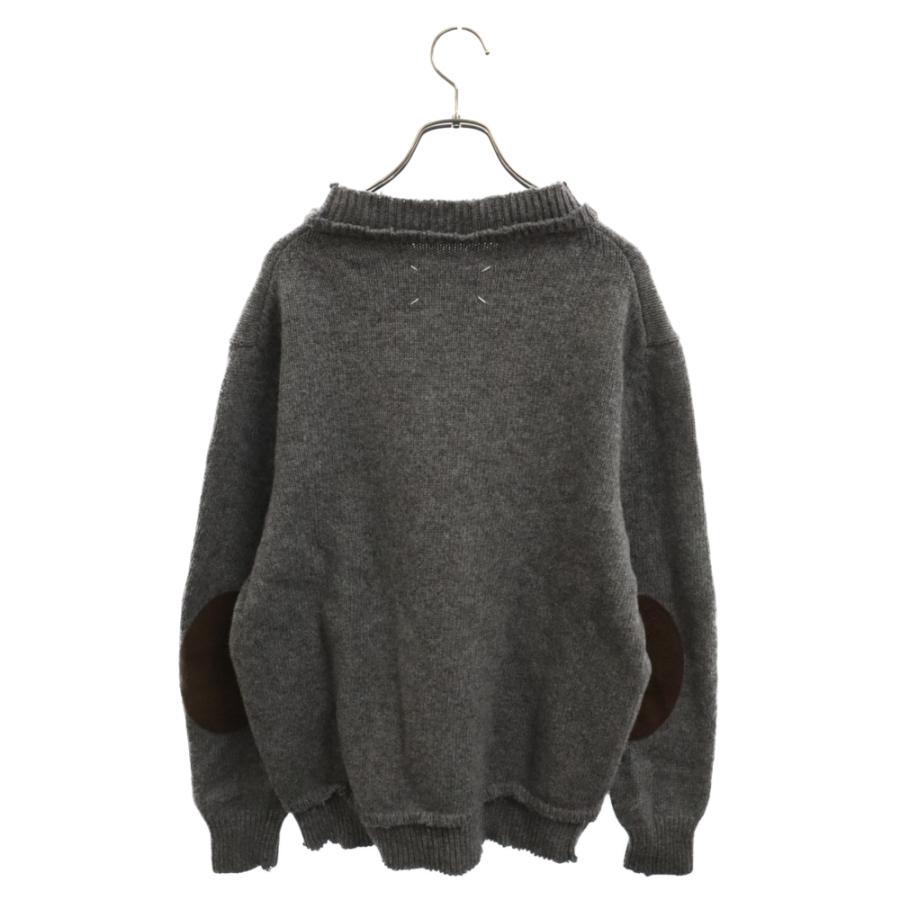Maison Margiela メゾンマルジェラ 21AW ELBOW PATCH KNIT エルボーパッチプルオーバーニット グレー S50GP0243 : BRING Yahoo!ショップ ...