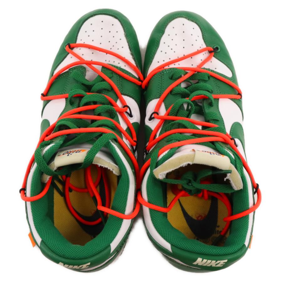 NIKE ナイキ ×OFF-WHITE DUNK LOW WHITE PINEGREEN ×オフホワイト ダンク ローカットスニーカー シューズ US10/28cm CT0856-100 ...