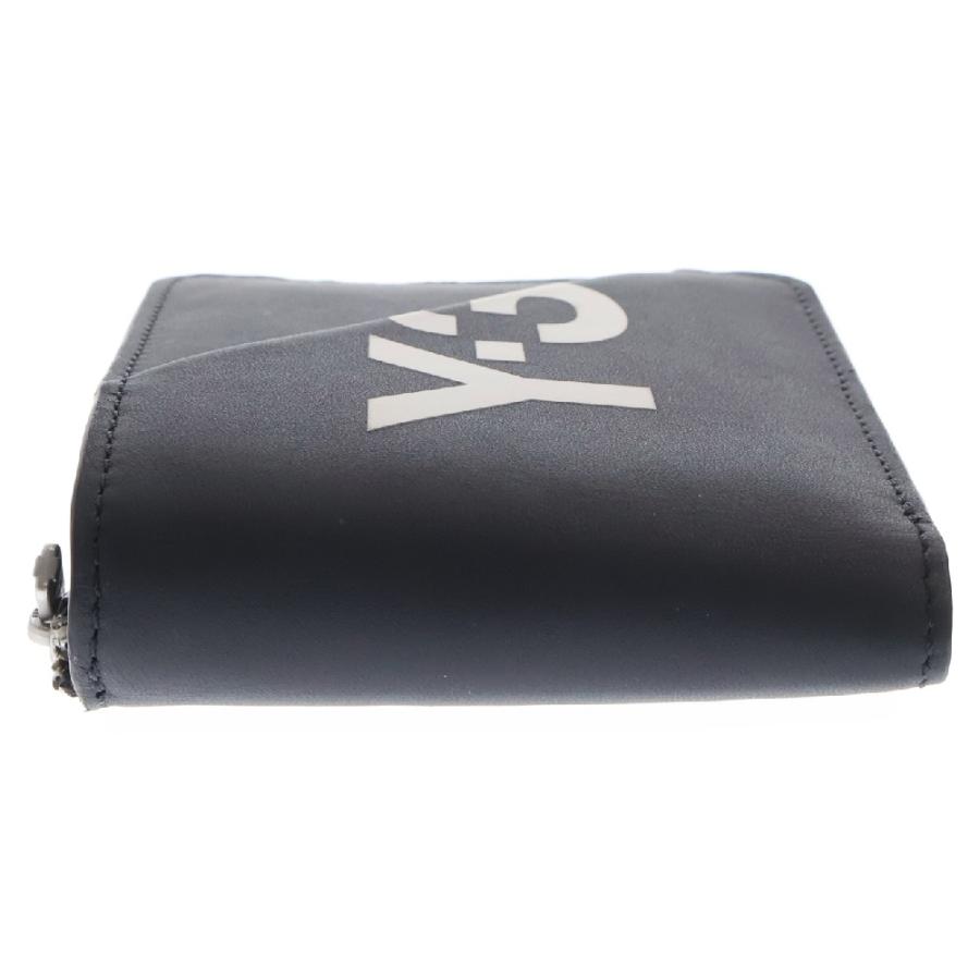 Y-3 ワイスリー WALLET IY4061 ロゴプリント シャープライン レザーウォレット 二つ折り財布 ブラック : BRING ...