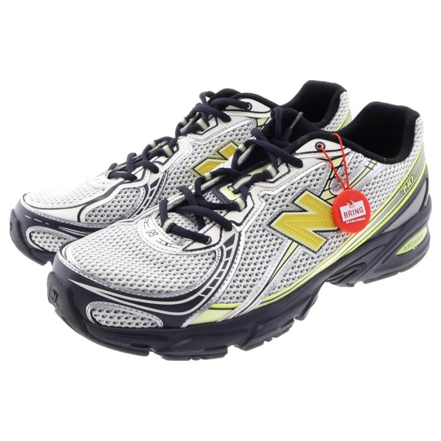 New Balance ニューバランス 740 U740FR2 Nロゴ メッシュローカットスニーカー スニーカー ホワイト/イエロー US11 ...