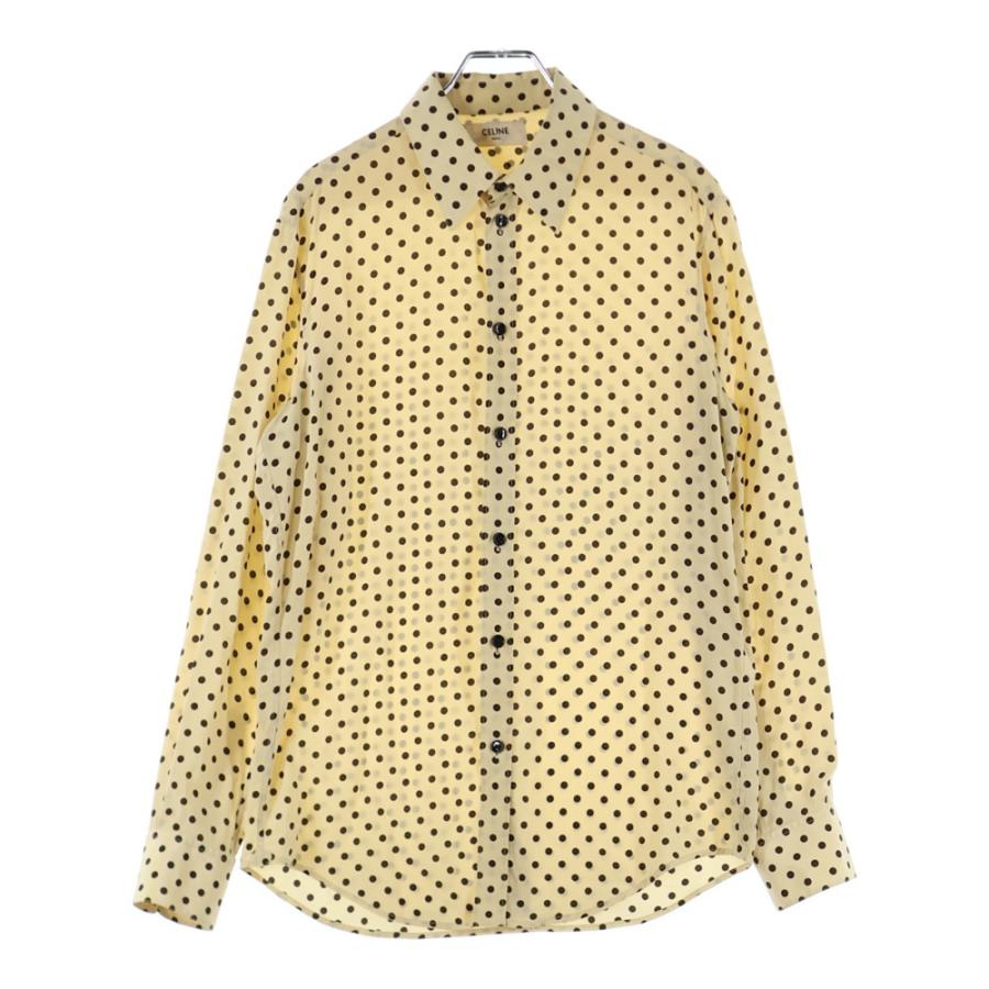 CELINE セリーヌ 20SS クラシックシルクドット長袖シャツ ベージュ 2C028966H : BRING Yahoo!ショップ ...