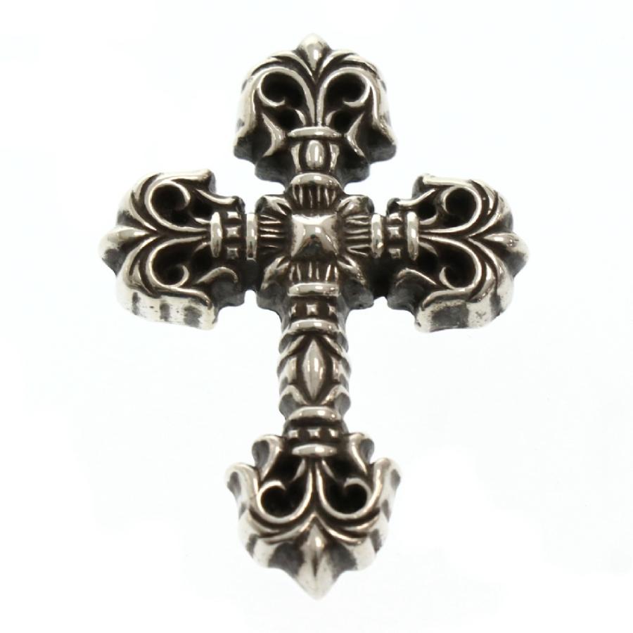 CHROME HEARTS クロムハーツ FILIG CROSS-XSM フィリグリークロスXS ネックレストップ シルバー/ブラック ...