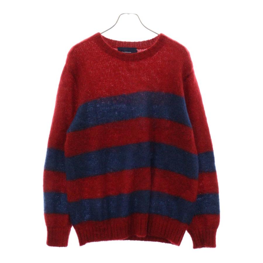John UNDERCOVER ジョン アンダーカバー 19AW Border Mohair Knit ボーダー モヘア ニット レッド/ネイビー JUX4901-1 ...