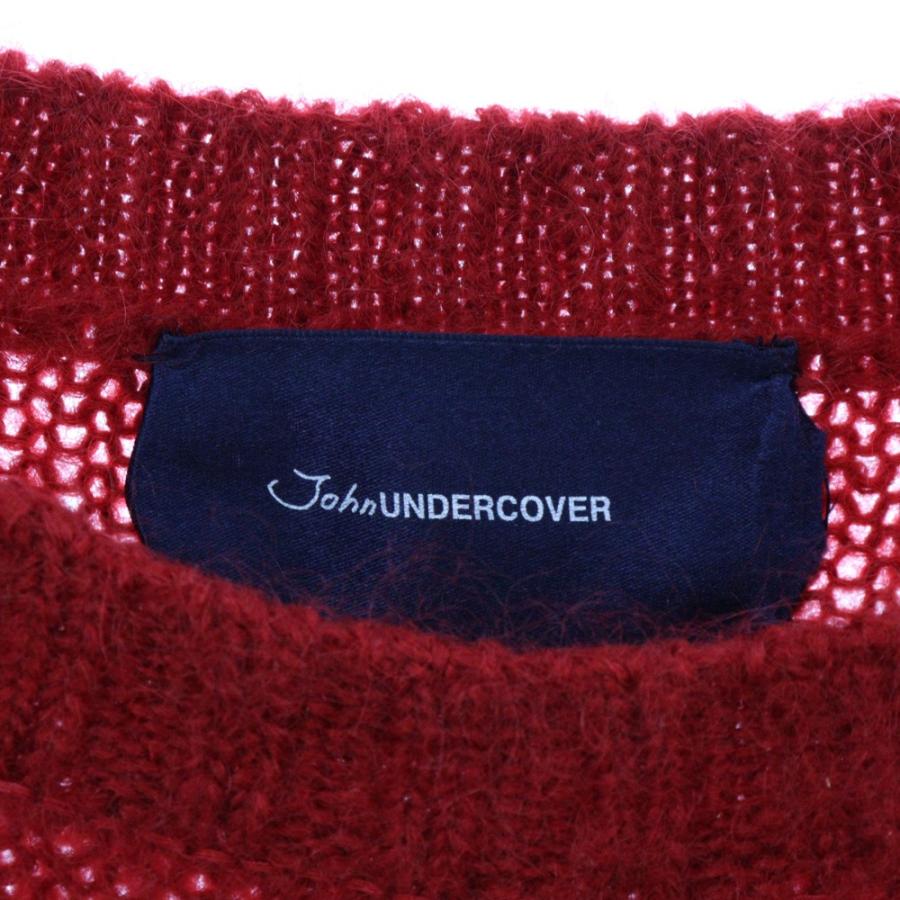 John UNDERCOVER ジョン アンダーカバー 19AW Border Mohair Knit ボーダー モヘア ニット レッド/ネイビー JUX4901-1 ...