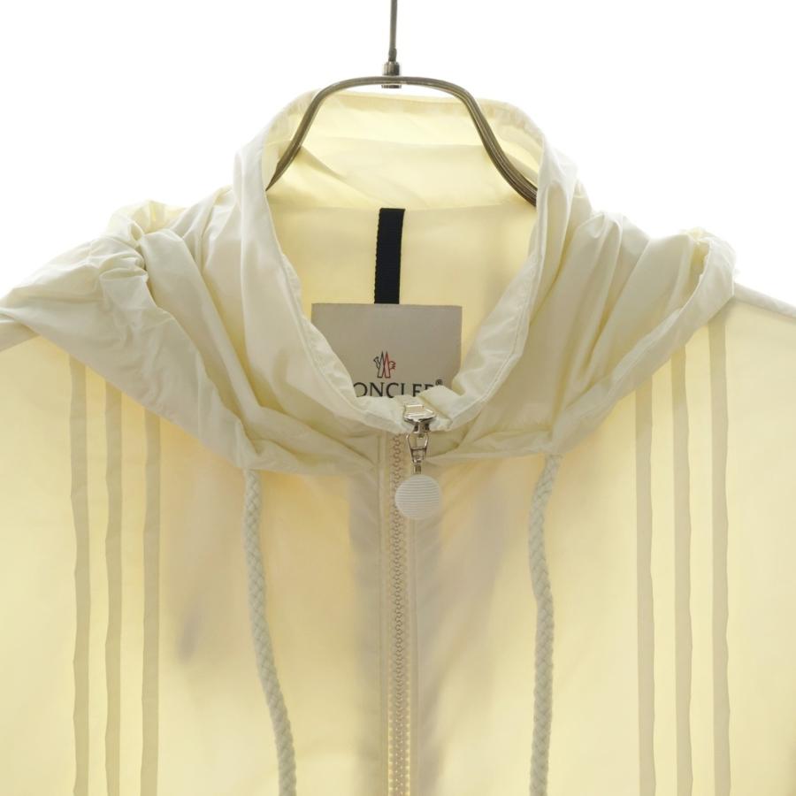 MONCLER モンクレール VABRE GIUBBOTTO JACKET フーディーフリルナイロンジャケット レディース アイボリー ...