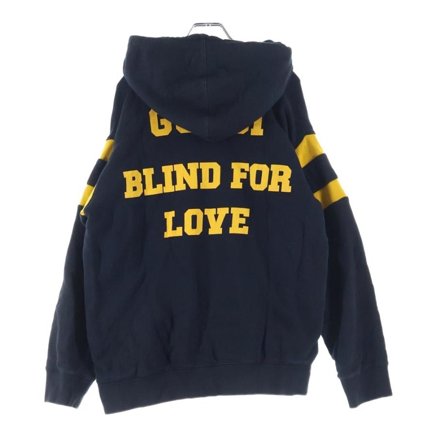 GUCCI（グッチ） ESCHATOLOGY カレッジプリントロゴ プルオーバーパーカー ネイビー 660282 XJDJD : BRING ...