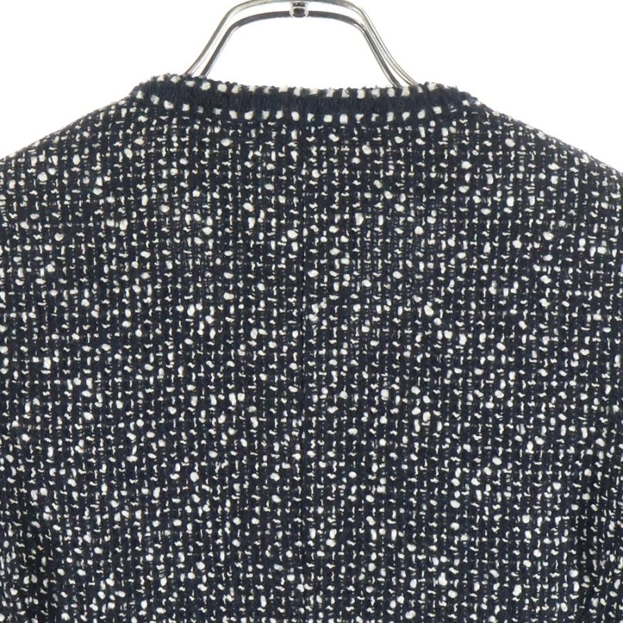 CHANEL（シャネル） 93AW ココマークボタン ウールツイード ノーカラー ジャケット ブラック レディース : BRING Yahoo ...